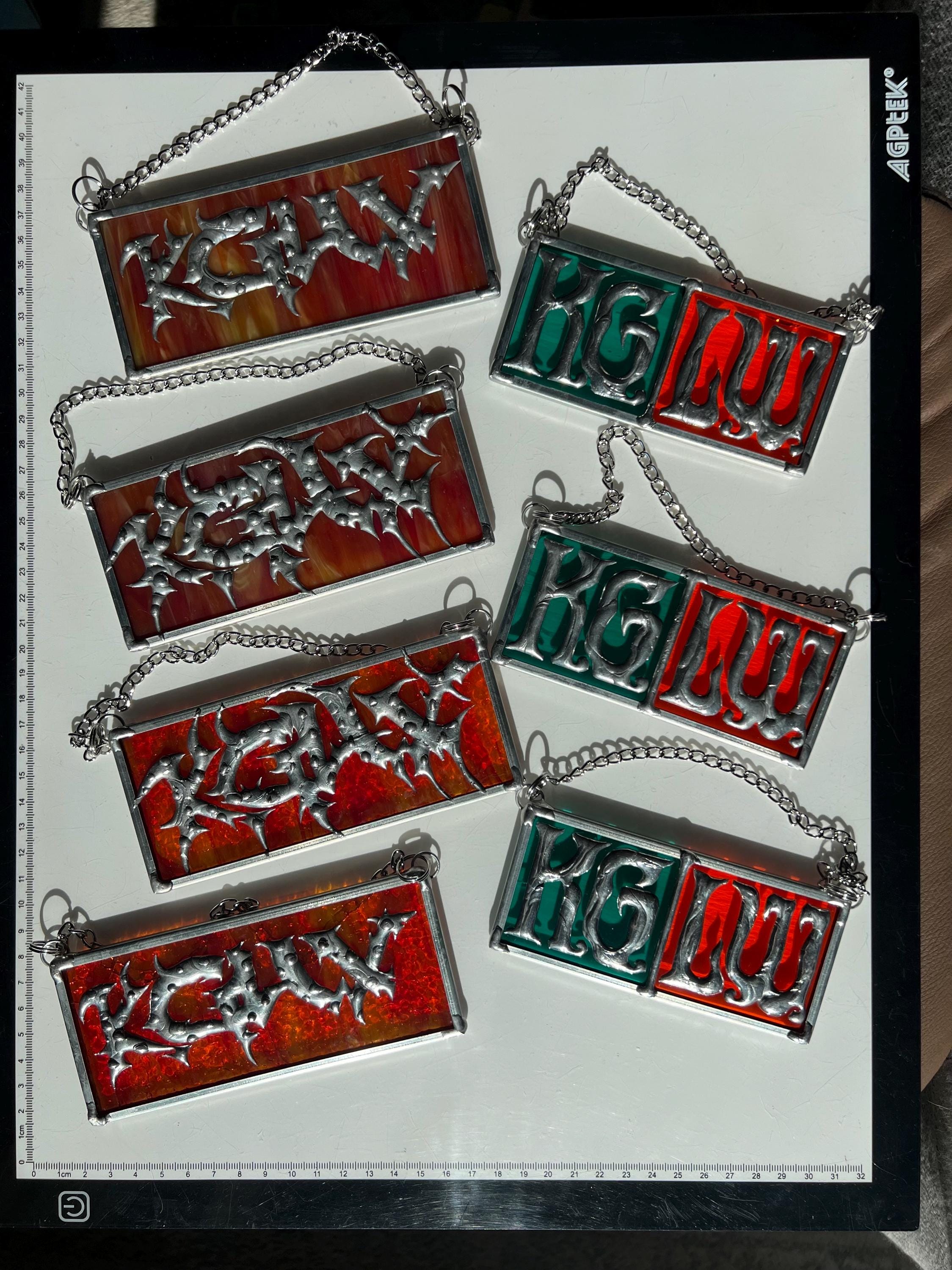 KGLW Stained Glass flamethrower Logo King Gizzard and the Lizard Wizard ...