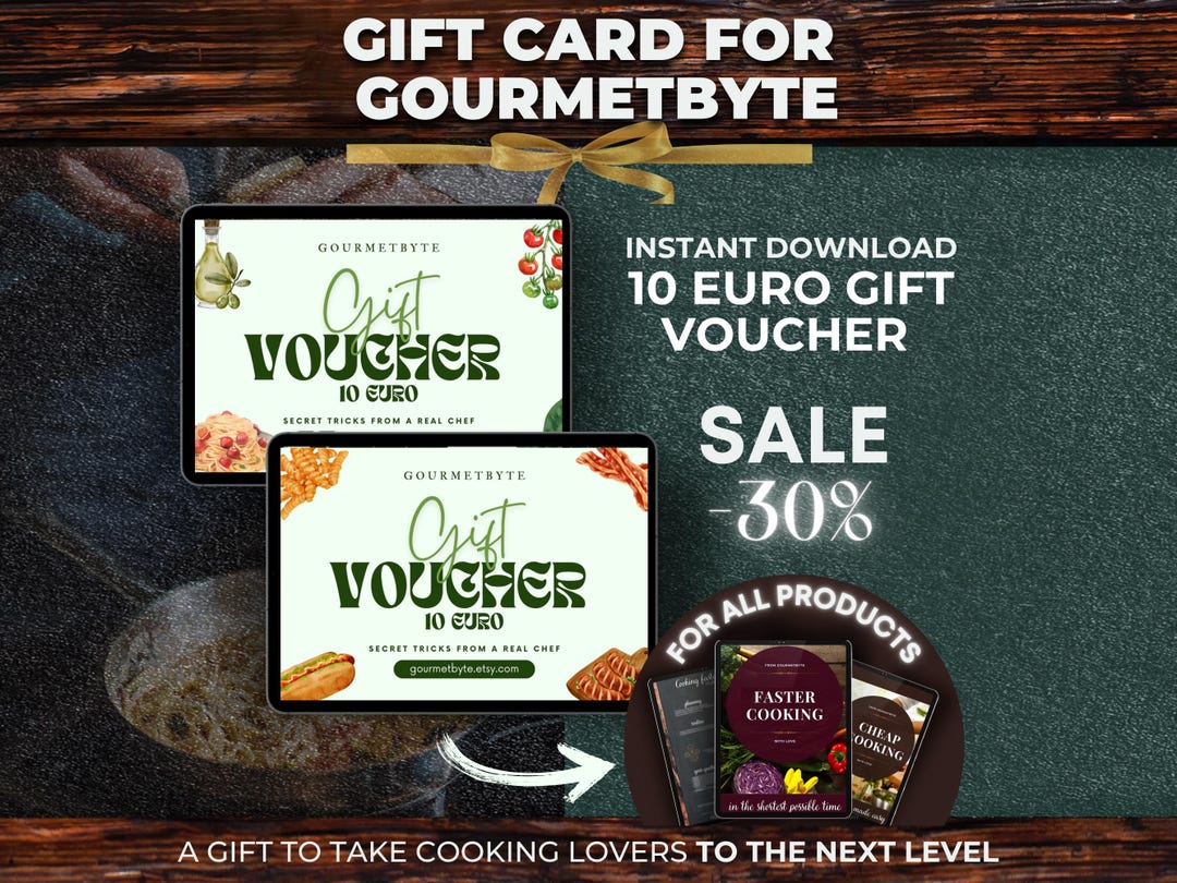 Gift Card Gourmetbyte, Foodie Gift Cards, Digital Gift Card, Printable ...