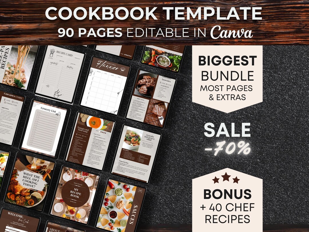 Cookbook Recipe Template Editable, Customizable Cookbook Template ...