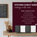 Printable Kitchen Cheat Sheet, Cooking Times Chart, Kitchen Guide ...