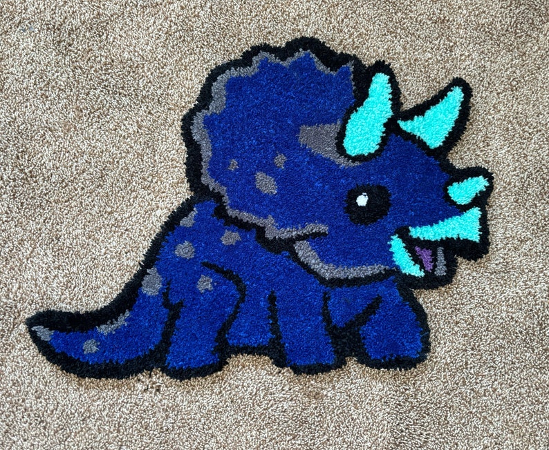 Triceratops Dinosaur Rug - Etsy