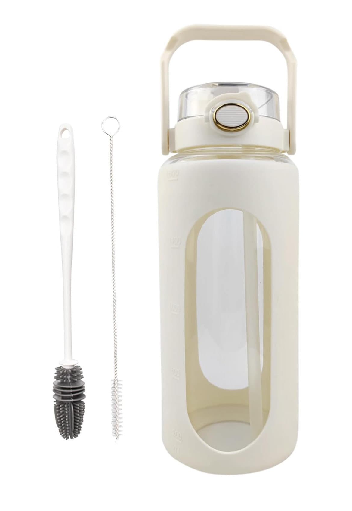 Personalized Large Glass Water Bottle Reusable Glass Tumbler Customized ...