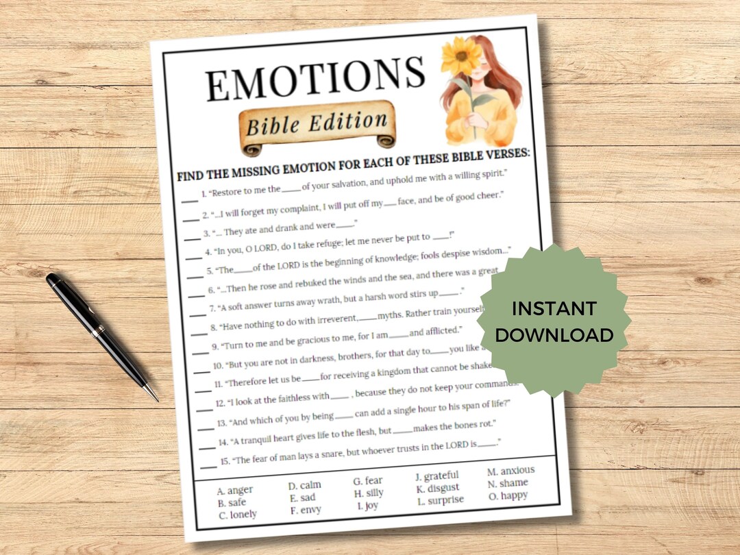 Verse Mapping | Emotion Wheel | Feelings Wheel | Fear and Anxiety ...