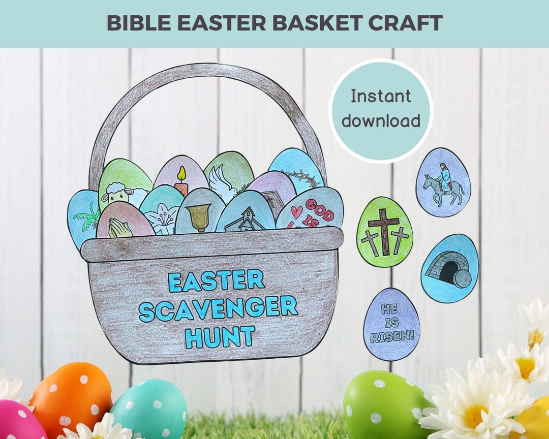 Bible Scavenger Hunt, Easter Story Eggs, Printable Egg Hunt, Holy Week ...