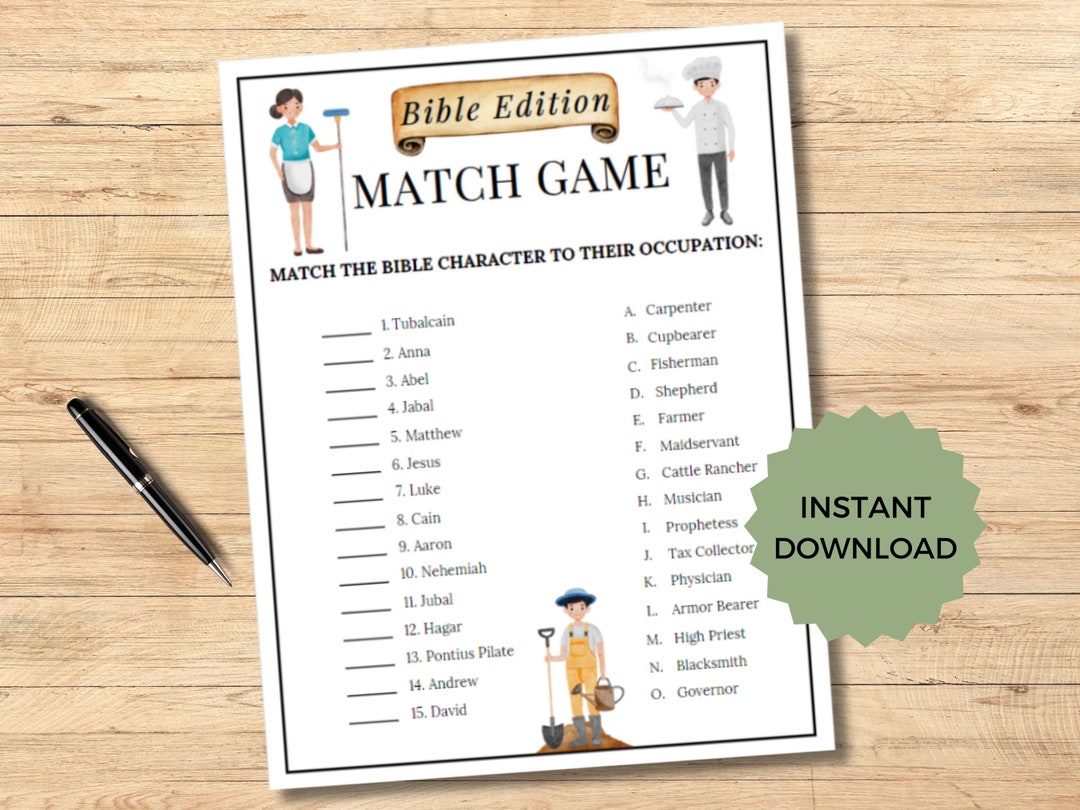 Seminary Printables | Bible Characters | Bible Games for Kids | Bible ...