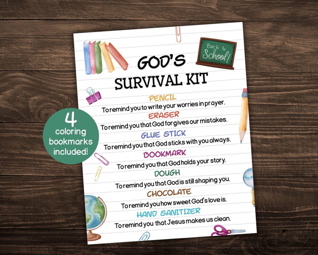 Gods Survival Kit, Christian Survival Kit, Backpack Blessing, Welcome ...