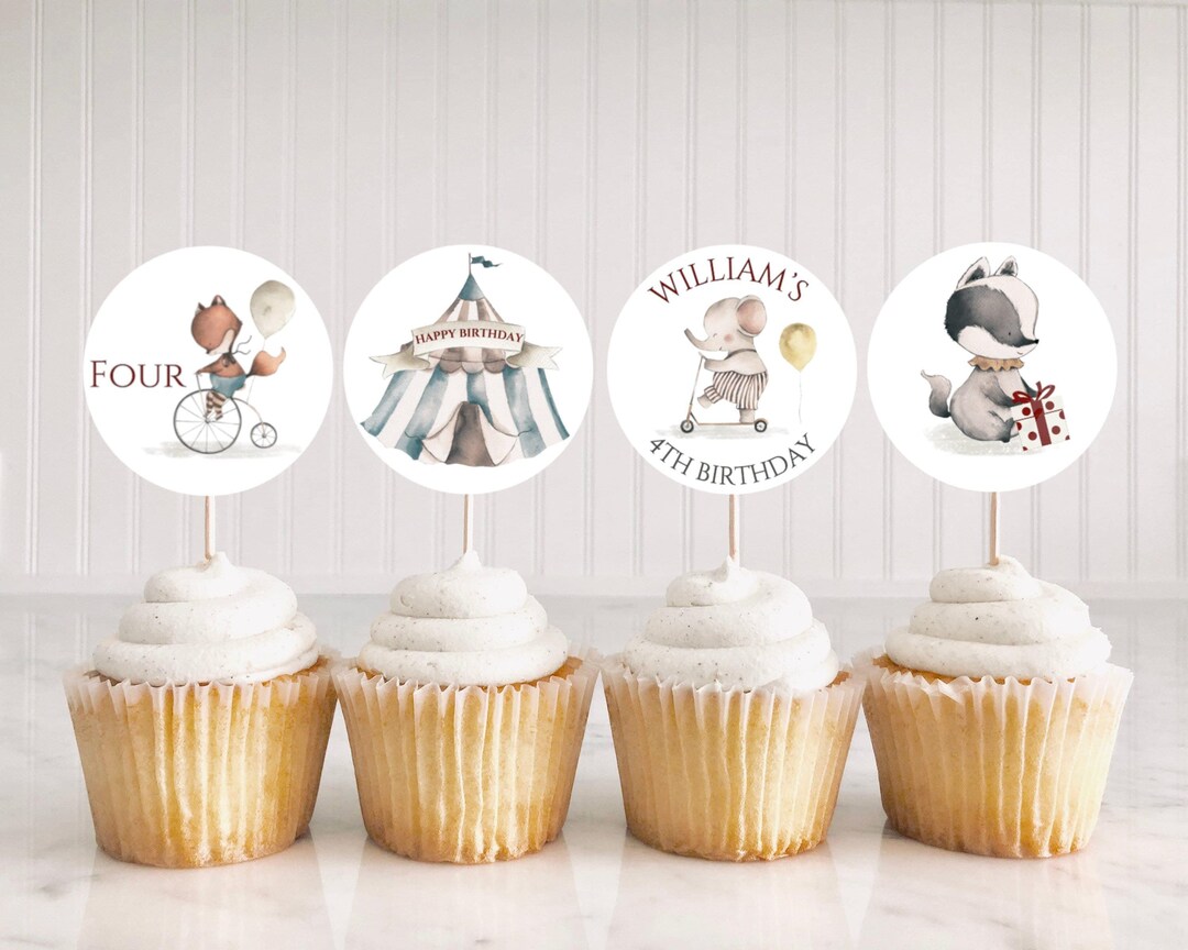 Cupcake Toppers, Printable Toppers, Personalized Cupcake, Custom ...
