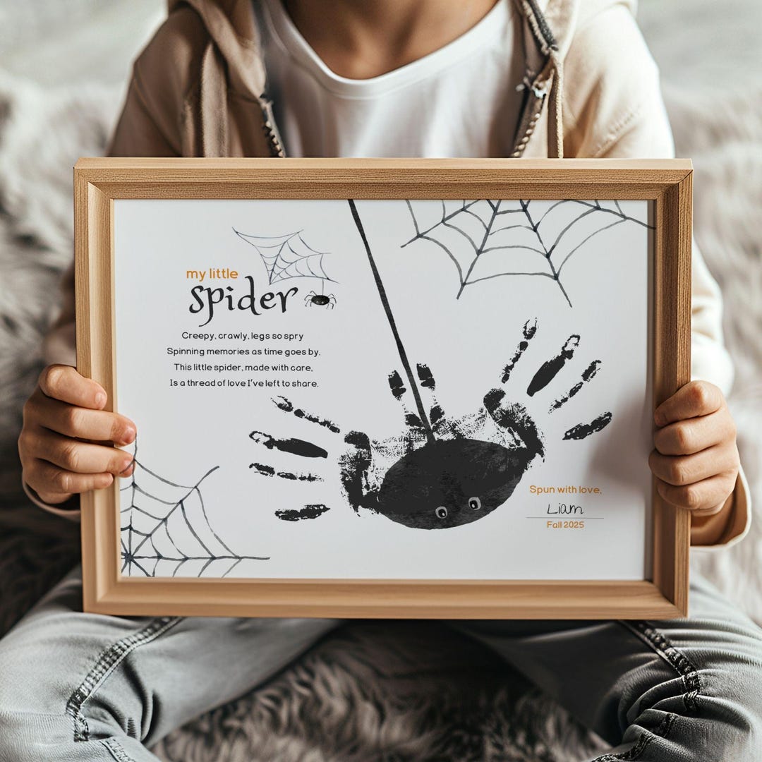 Halloween Handprint, Fall Handprint Craft, Itsy Bitsy Spider Poem, My ...