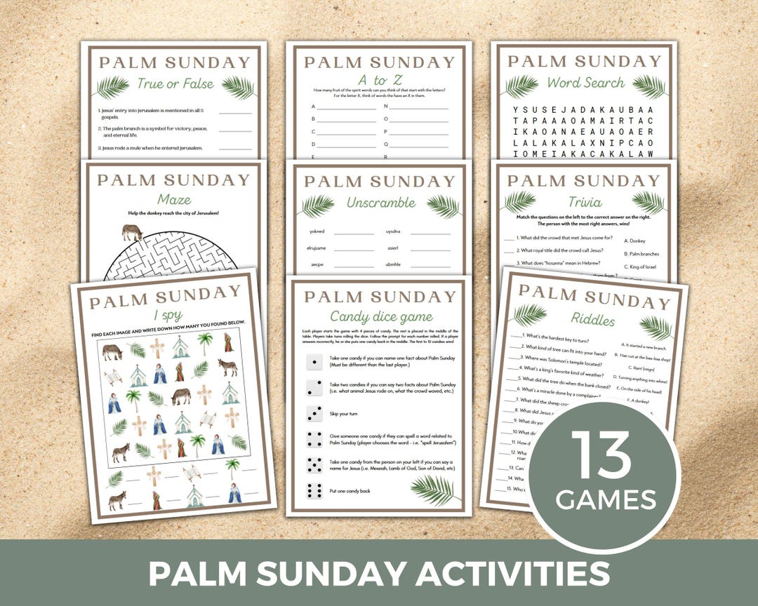 Palm Sunday Activity, Holy Week for Kids, Palm Sunday Printable, Holy ...