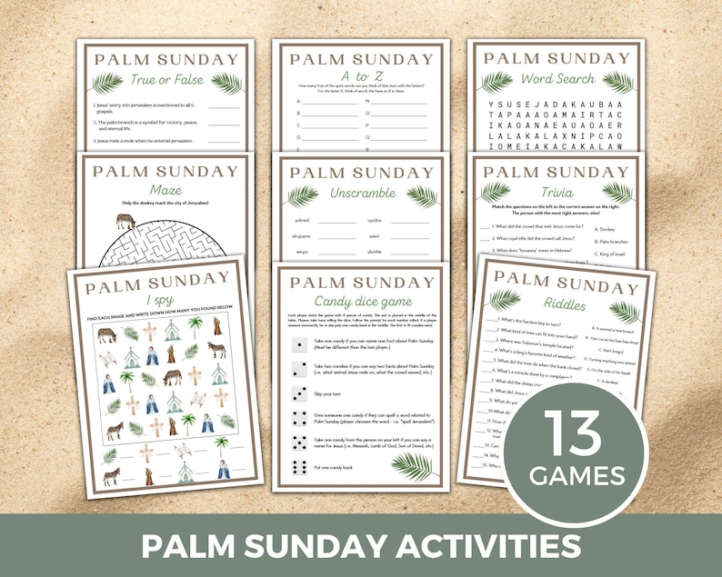 Palm Sunday Activity, Holy Week for Kids, Palm Sunday Printable, Holy ...