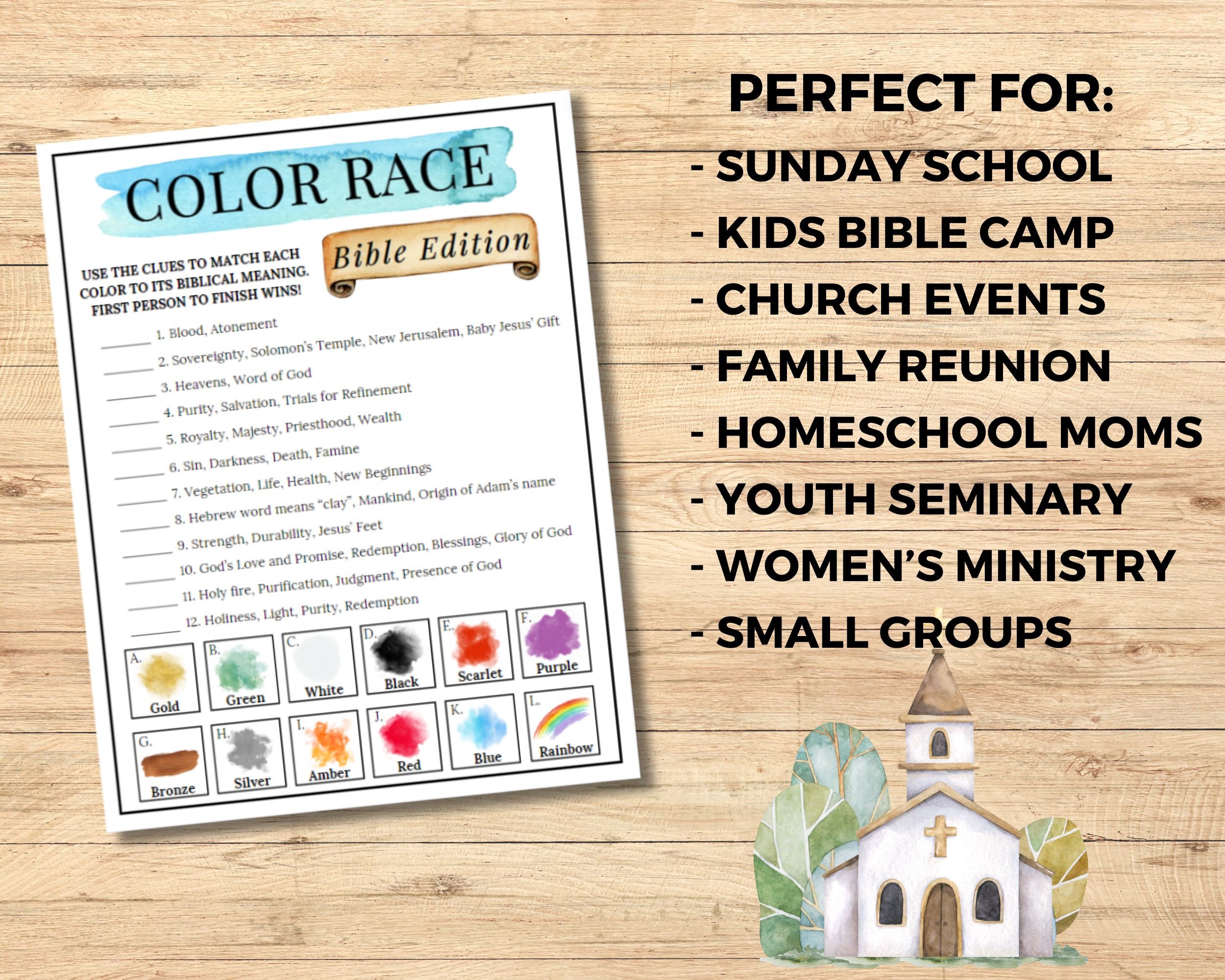 Bible Games for Kids Seminary Printables Religious Education Morning ...