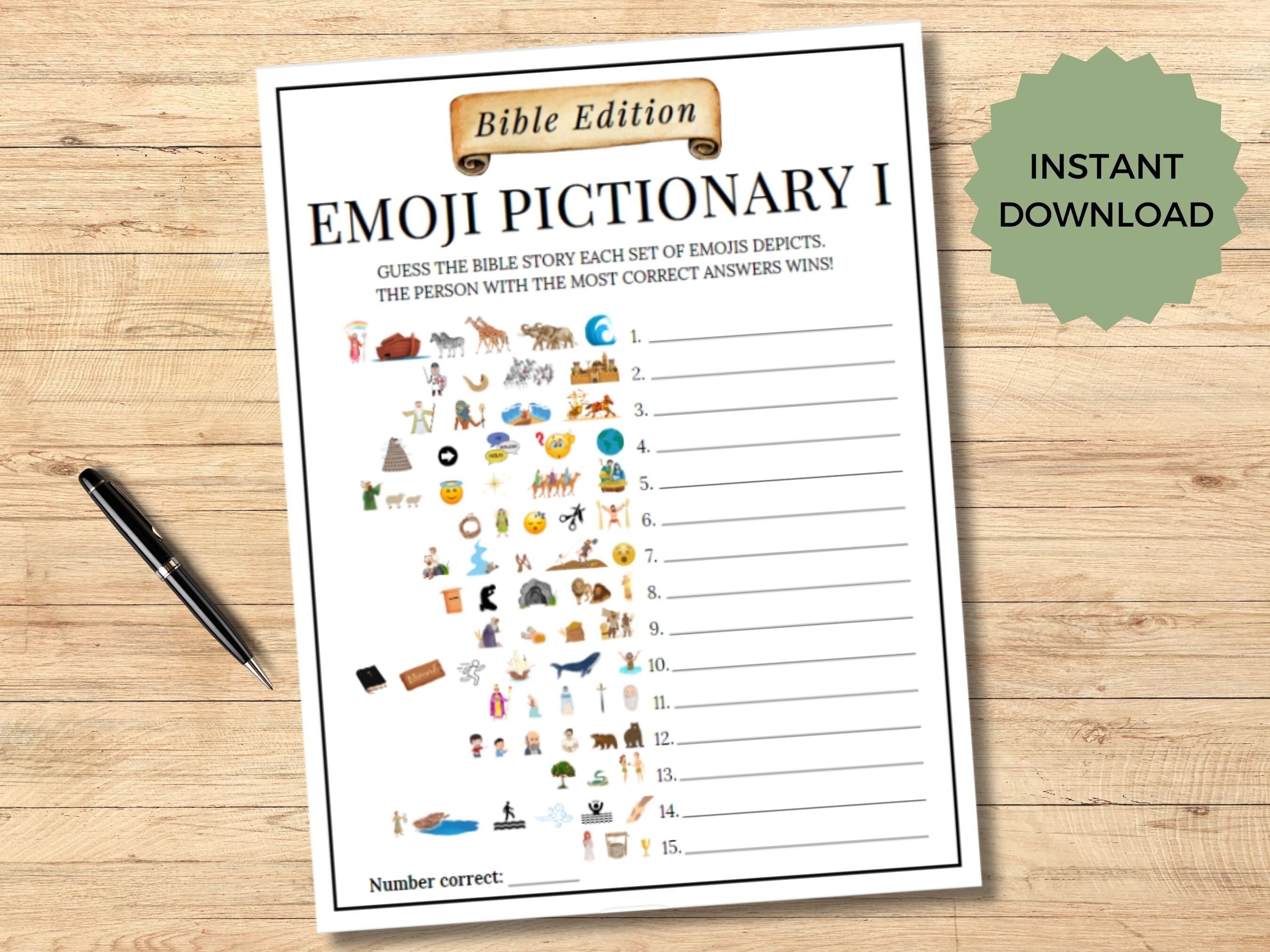 Bible Games for Kids | Emoji Guessing Game | Pictionary | Kids Bible ...