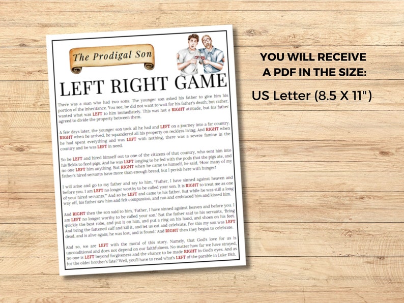 Left Right Game | Prodigal Son Celebration | Bible Games for Kids ...