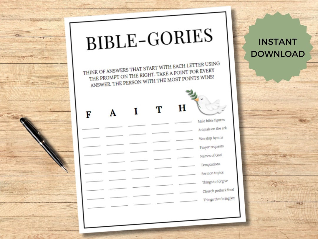 Think Fast Game | Bible Games for Kids | Kids Bible Study Games ...