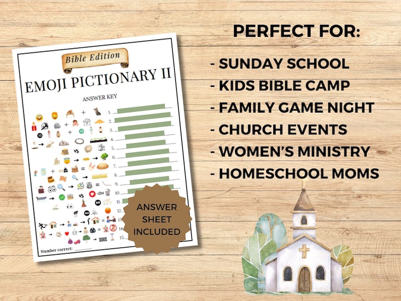 Bible Games for Kids | Emoji Guessing Game | Pictionary | Kids Bible ...