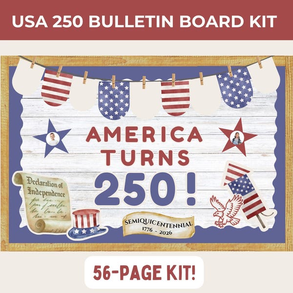 America 250th Bulletin Board - Etsy