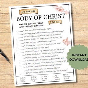 Bible Games for Kids | Body of Christ | Kids Bible Study Game ...