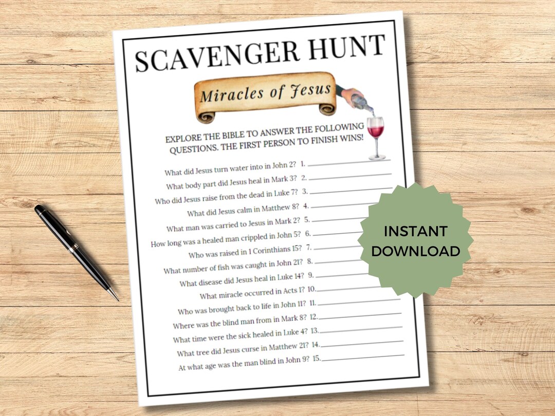 Scripture Scavenger Hunt | Seminary Printables | Bible Games for Kids ...