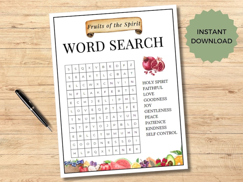 Fruit of the Spirit | Bible Games for Kids | Children's Ministry Word ...