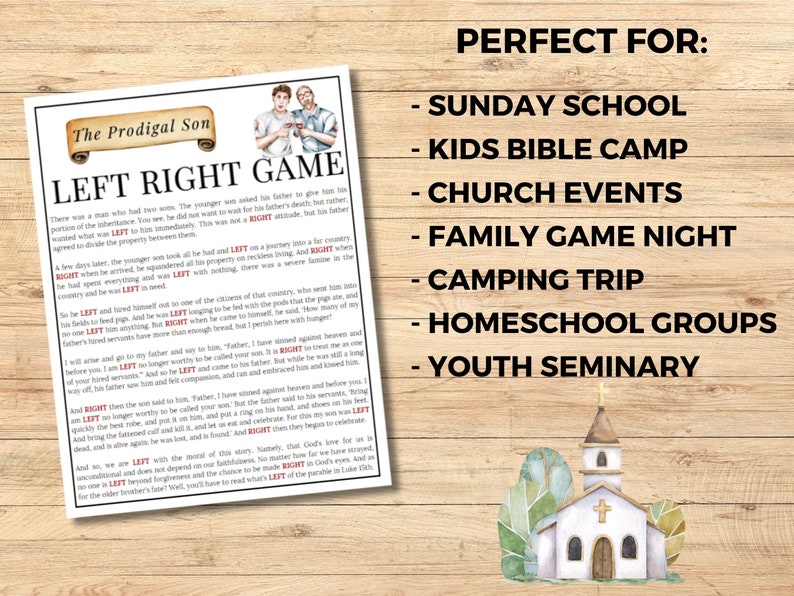Left Right Game | Prodigal Son Celebration | Bible Games for Kids ...