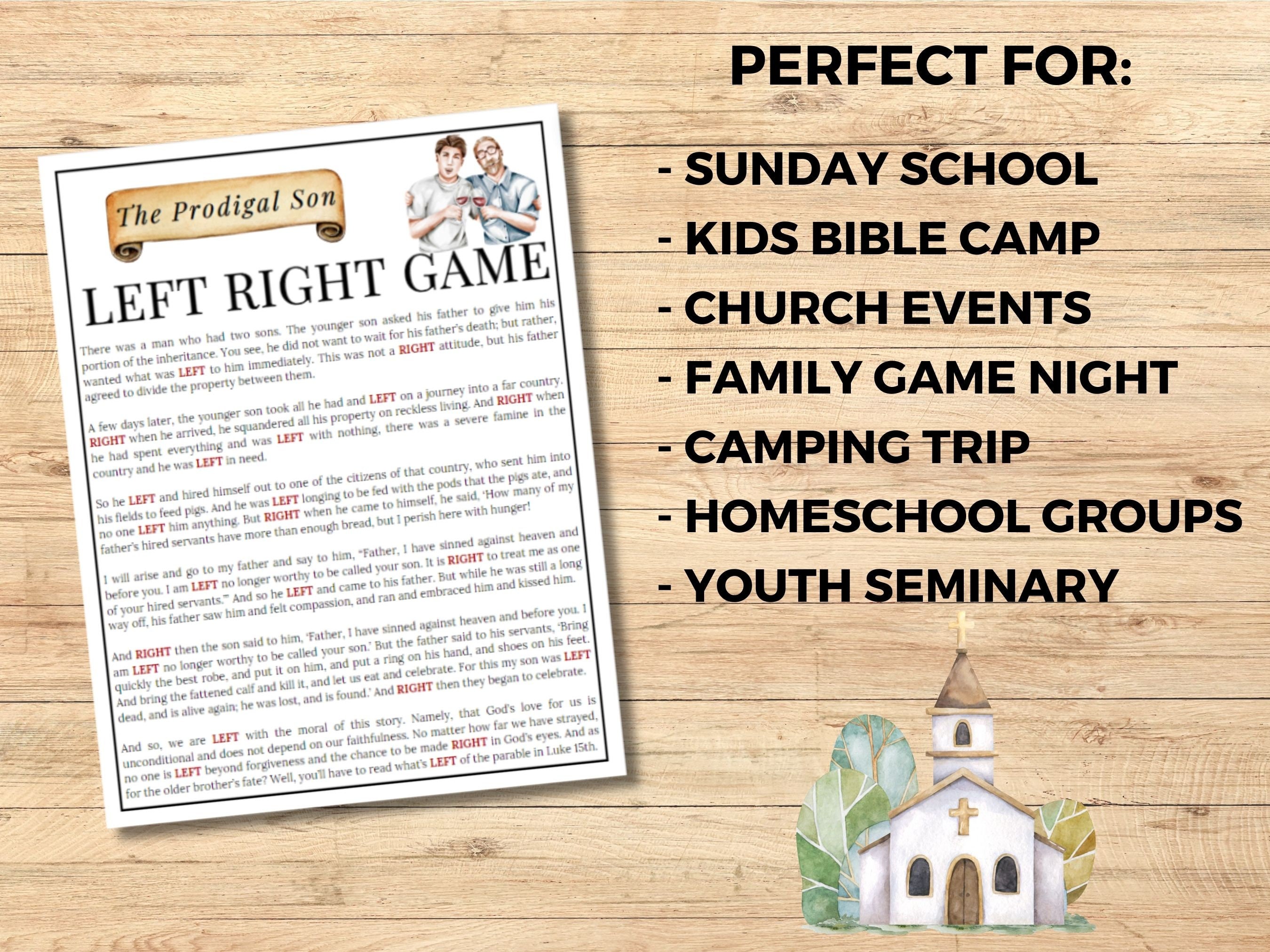 Left Right Game | Prodigal Son Celebration | Bible Games for Kids ...