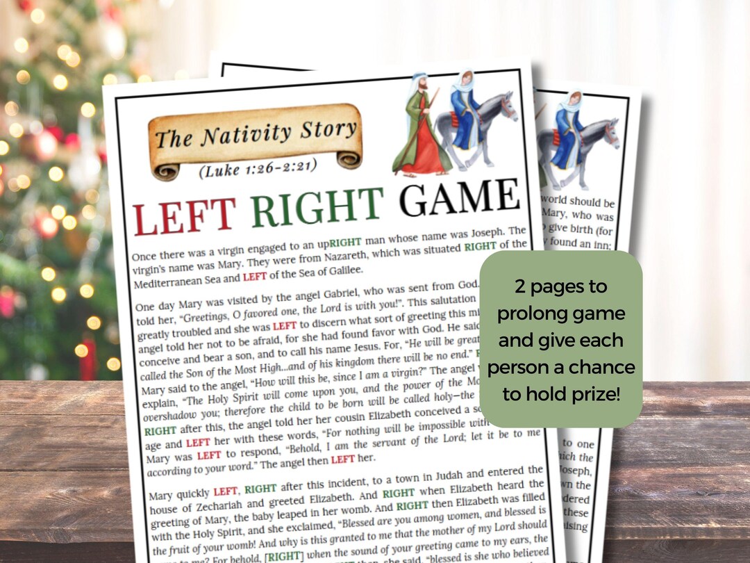 Left Right Nativity Game | Left Right Game | Left Right Christmas ...