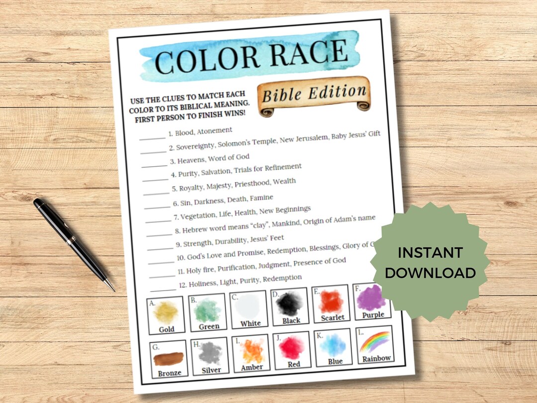 Think Fast Game | Reclaim the Rainbow | Bible Games for Kids | Color ...