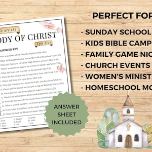 Bible Games for Kids | Body of Christ | Kids Bible Study Game ...