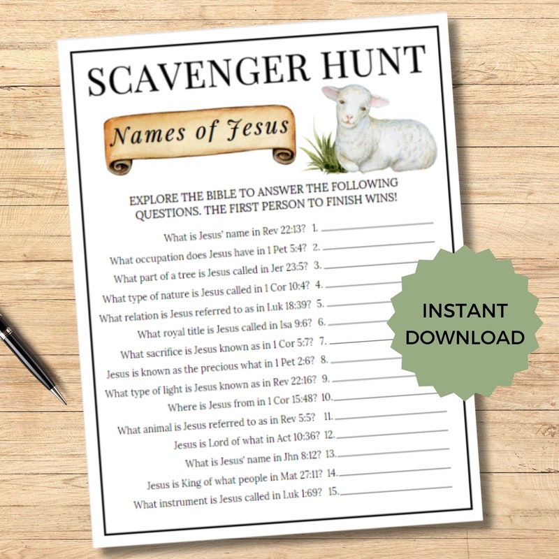 Names of Jesus Bingo - Etsy