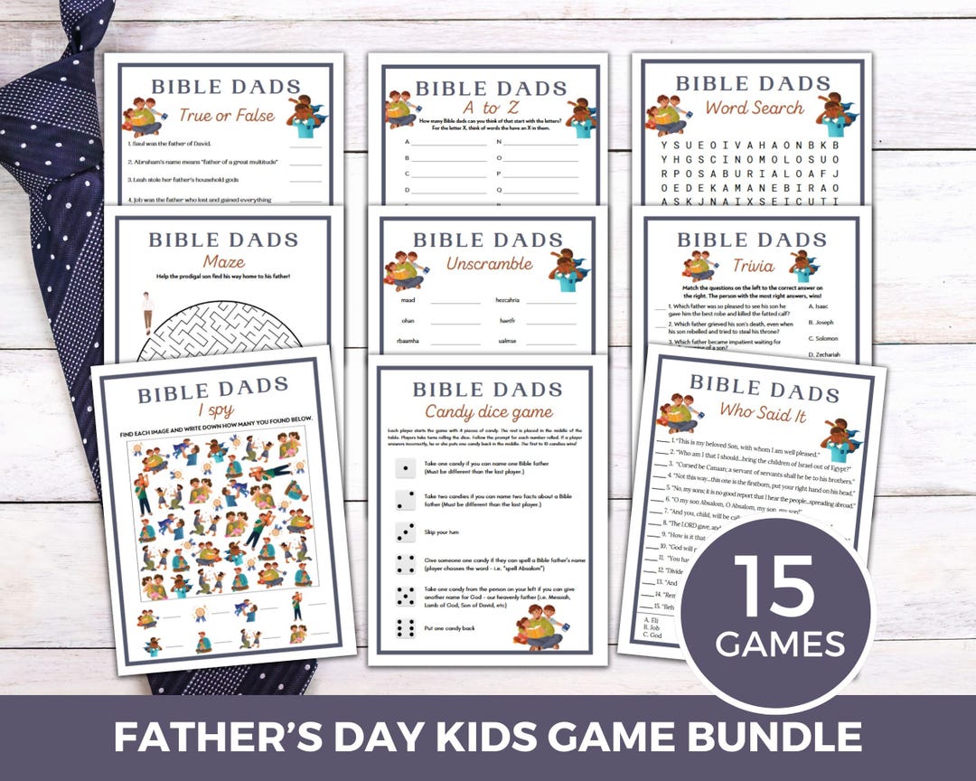 Fathers of the Bible Fathers Day Bible Games Bible Games for Kids ...