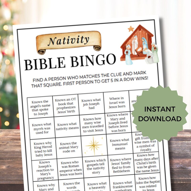Nativity Bingo - Etsy
