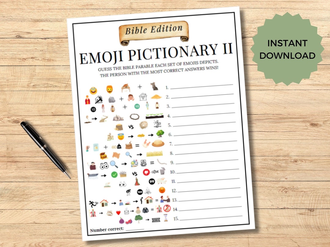 Bible Games for Kids | Emoji Guessing Game | Pictionary | Kids Bible ...