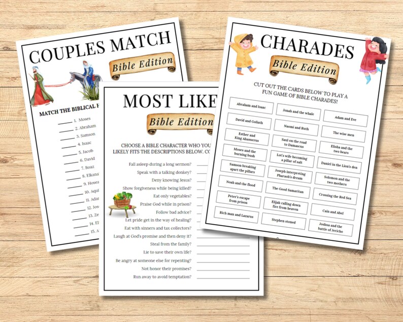 Bible Games for Kids Seminary Printables Religious Education Morning ...