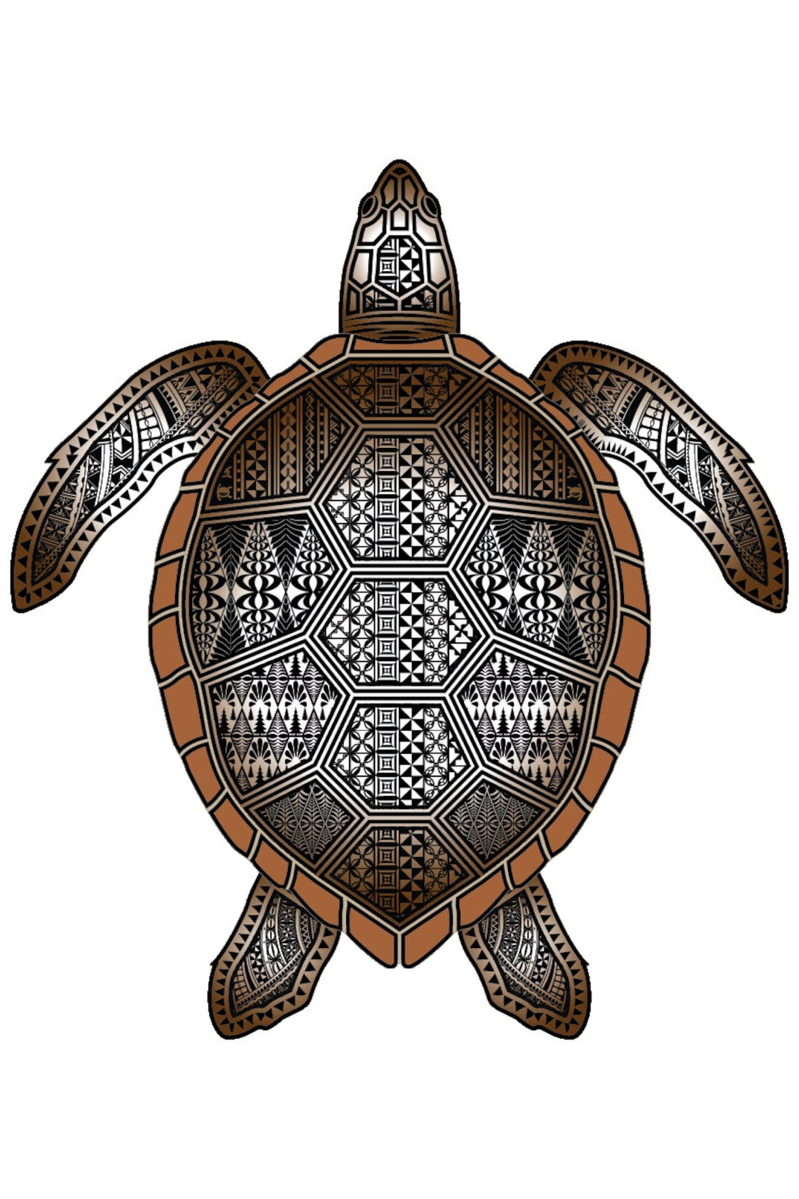 Tongan Turtle Tribal Pattern Digital Instant Download Svg Tribal Tongan ...
