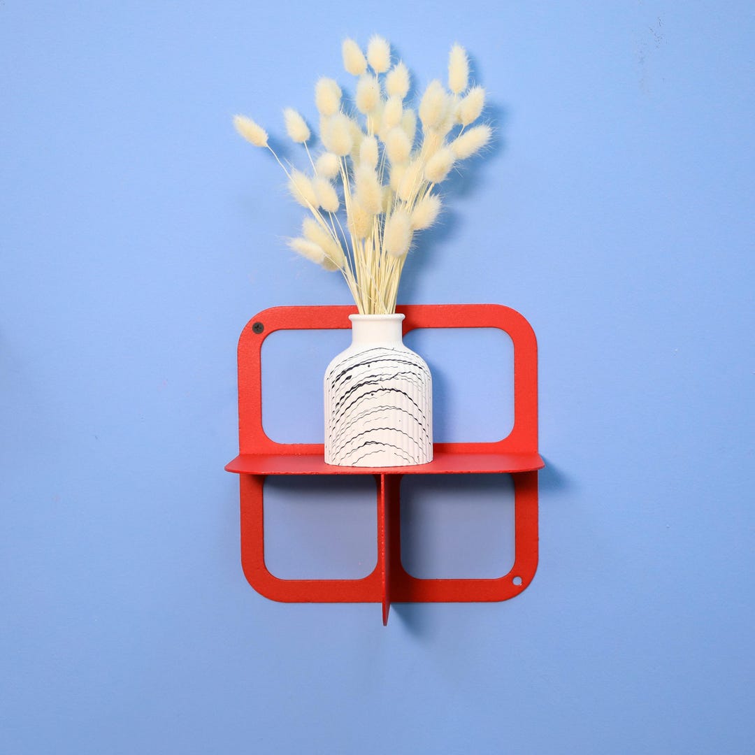 Unique Floating Shelves Minimalist Metal Wall Shelf Home Decor Book ...