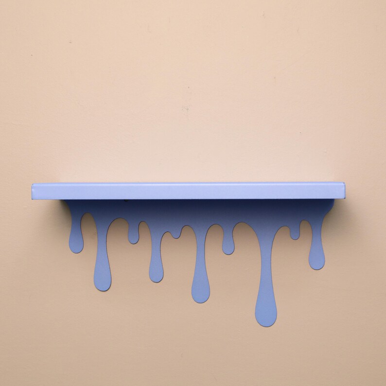Metal Drip Design Floating Shelf, Funky Room Decor - Etsy