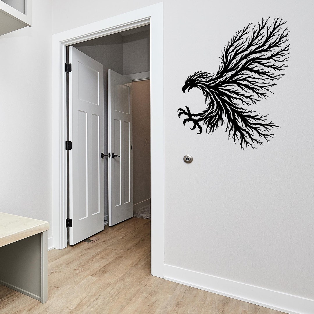 Entryway Wall Decor Metal Eagle Flying Wall Hanging Steel Art Bird ...