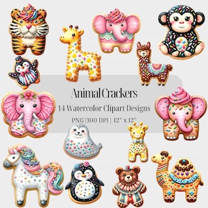 Animal Cracker Clipart: Circus Icing PNG (digital Download) - Etsy