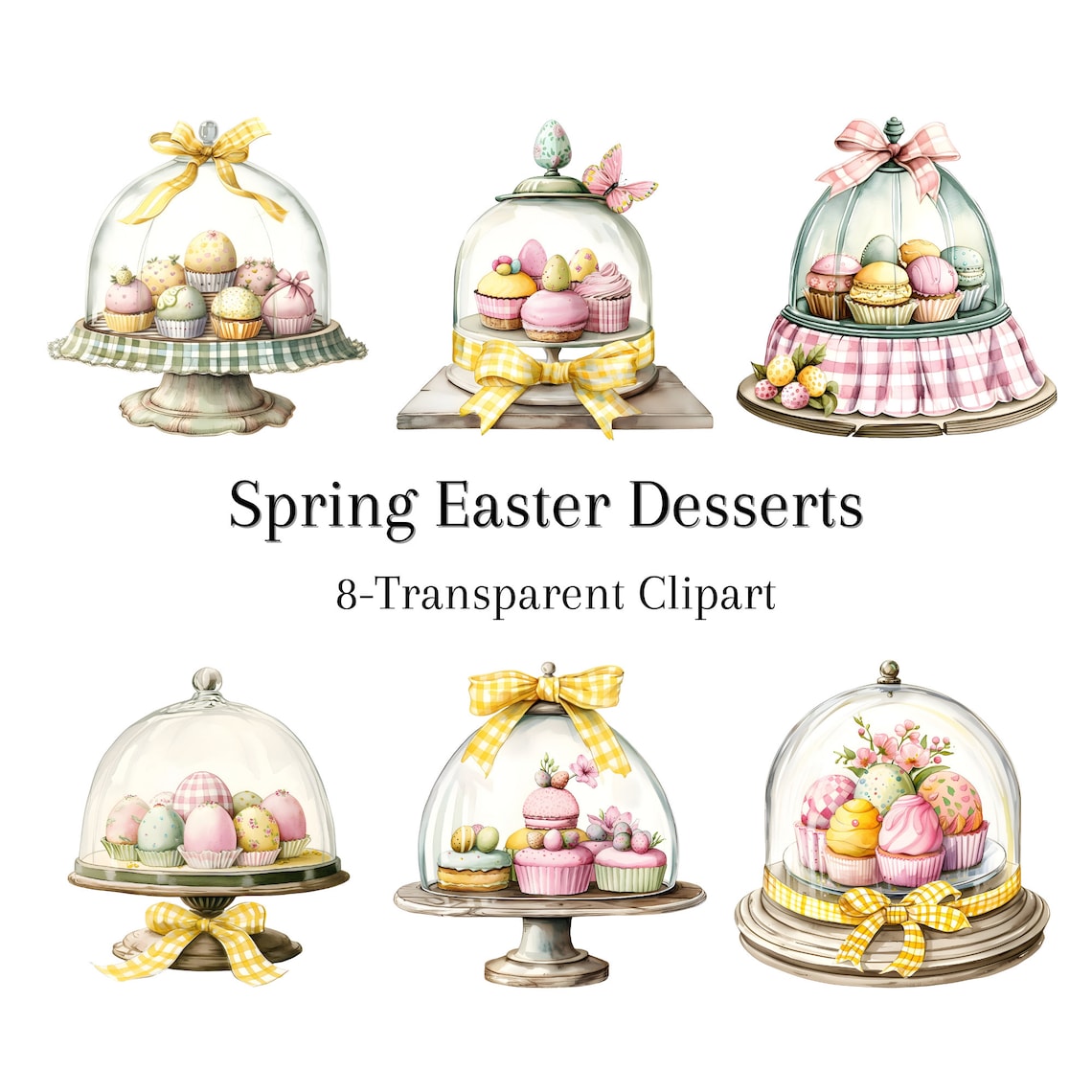 Easter Dessert Clipart Transparent PNG Instant Digital Download, Coffee ...
