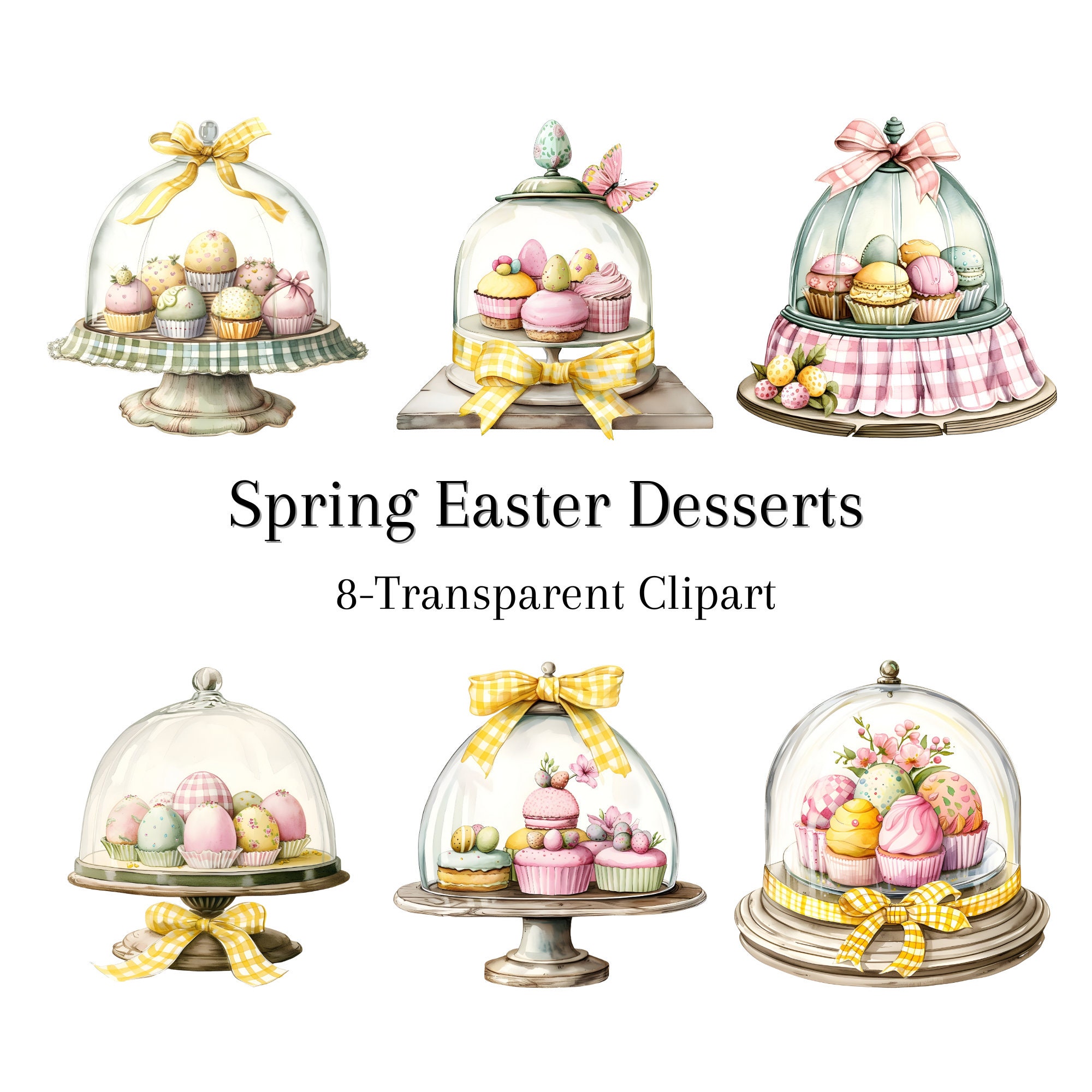 Easter Dessert Clipart Transparent PNG Instant Digital Download, Coffee ...