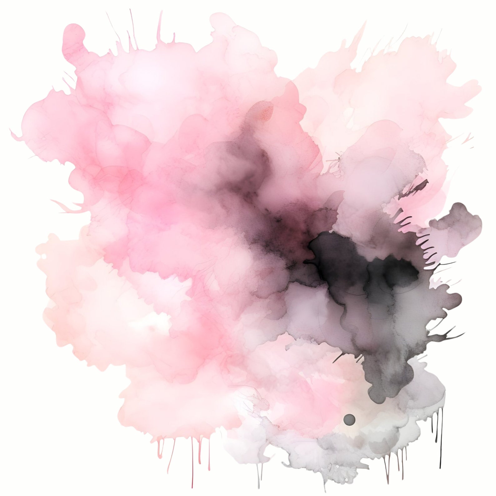 Pink Alcohol Ink Watercolor Splash Clipart Paint Splatter PNG ...