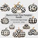 Pumpkin Check Print Clipart Checkered Pumpkin Bundle for Home Décor ...