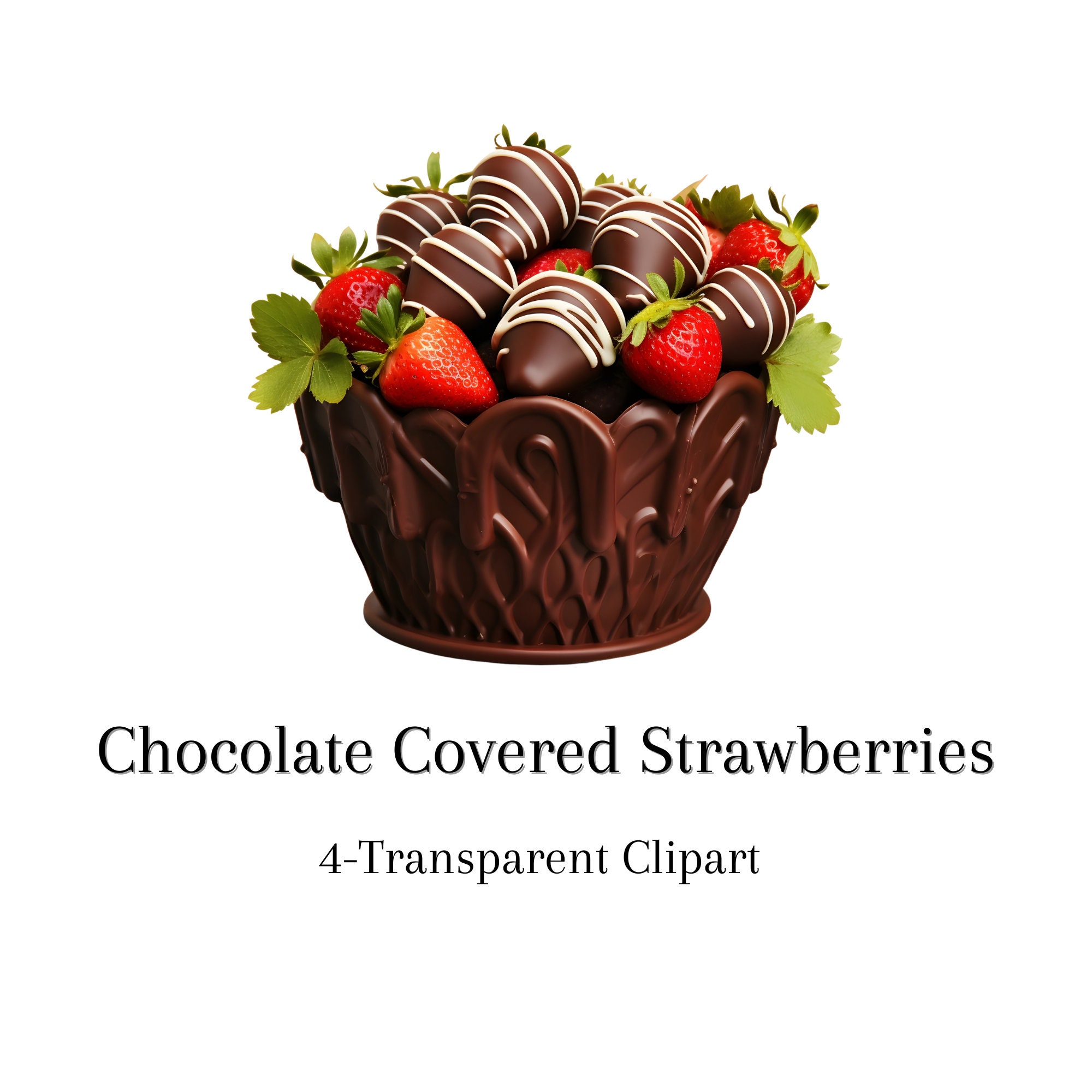 Chocolate Covered Strawberries PNG Transparent Background Clipart ...