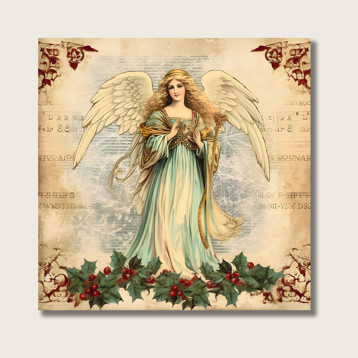 Vintage Inspired Angels Set Christmas Angels Digital Download for ...
