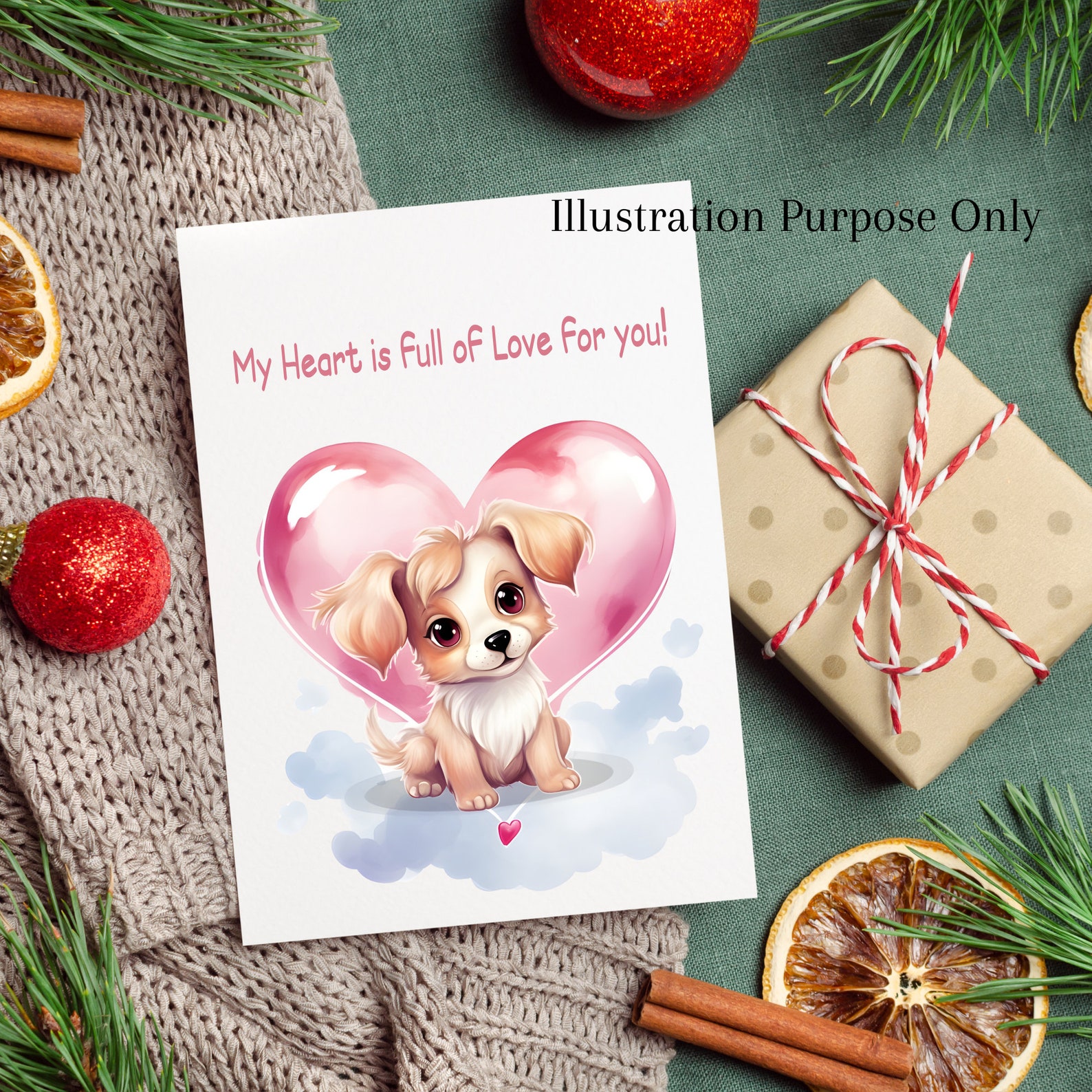 Puppy Dog Valentines Day Clipart PNG Transparent Instant Digital ...