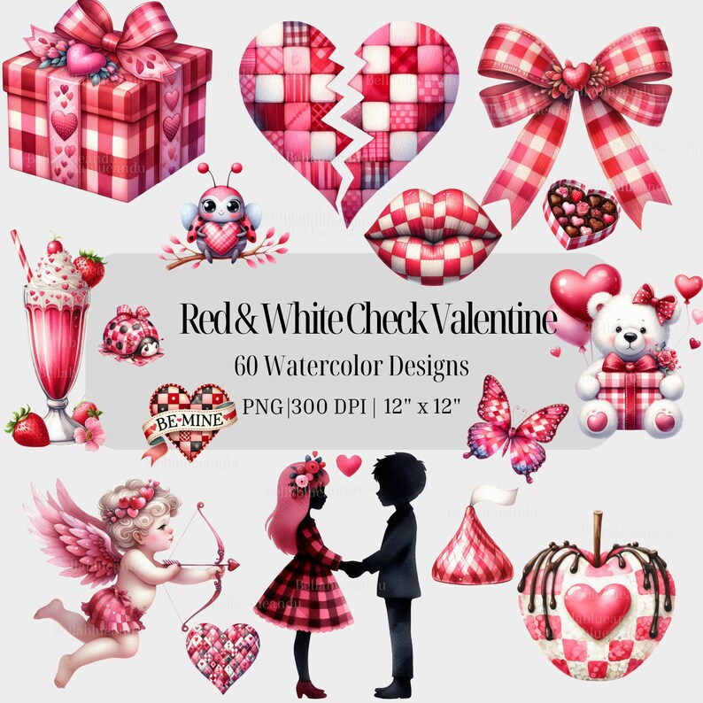 Valentine’s Day Clipart Bundle PNG Transparent Background, Scrapbook ...