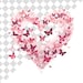 Butterfly Heart Clipart PNG Transparent Background Instant Digital ...