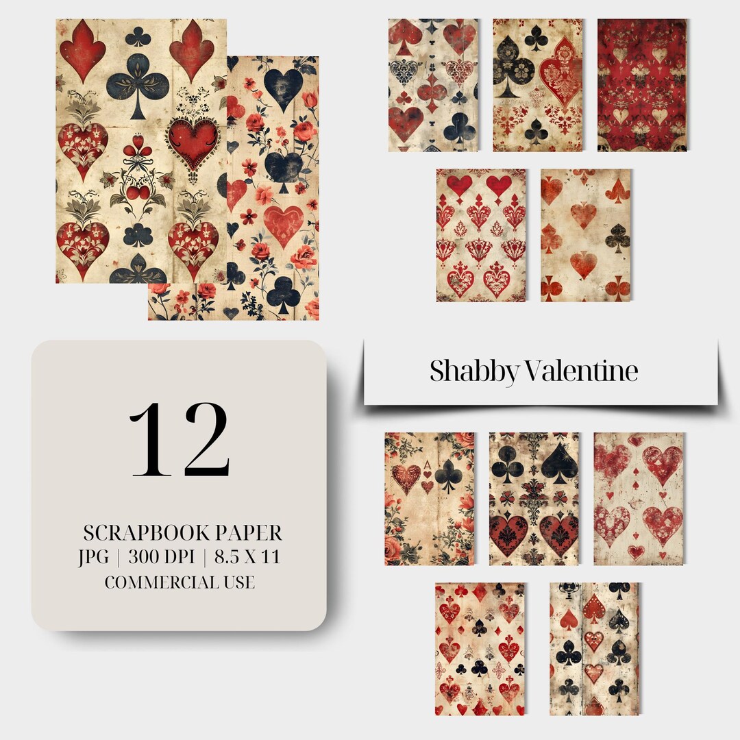 Valentine’s Vintage Victorian Style Card Suits for Valentine Cards ...