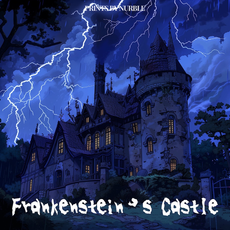 Haunting Elegance: Frankenstein's Castle by Moonlight - Animated ...