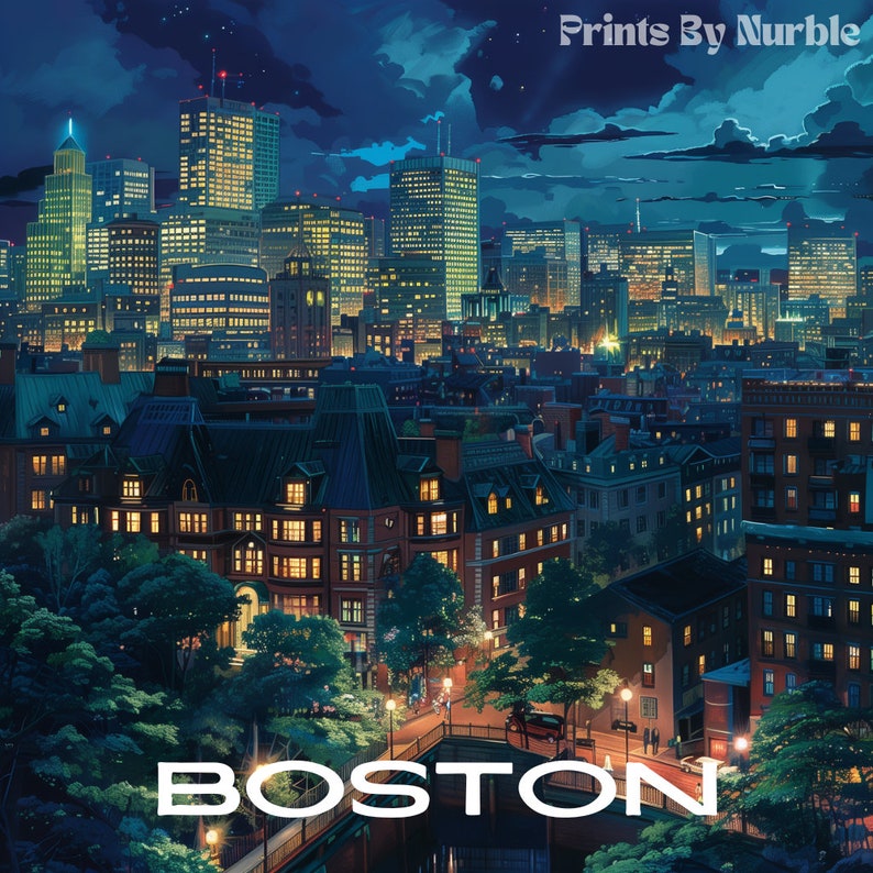 Boston City Animation Bundle Digital Art Pack of 4 - Etsy
